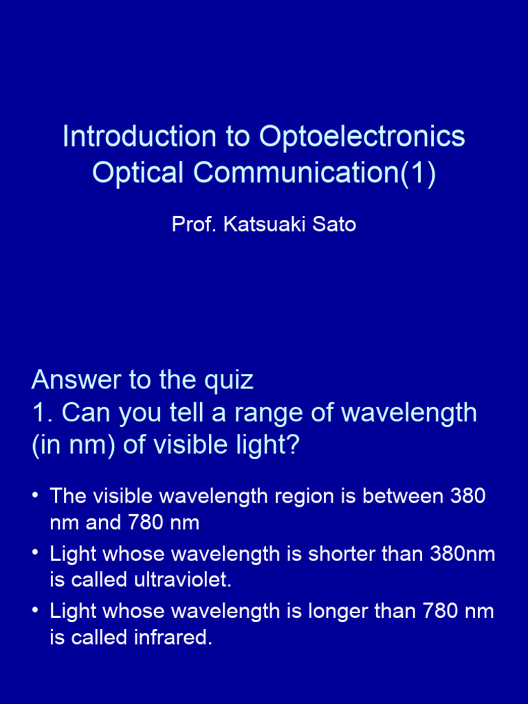 Intro To Opto Optical Com Parte 2 | PDF | Optical Fiber | Laser