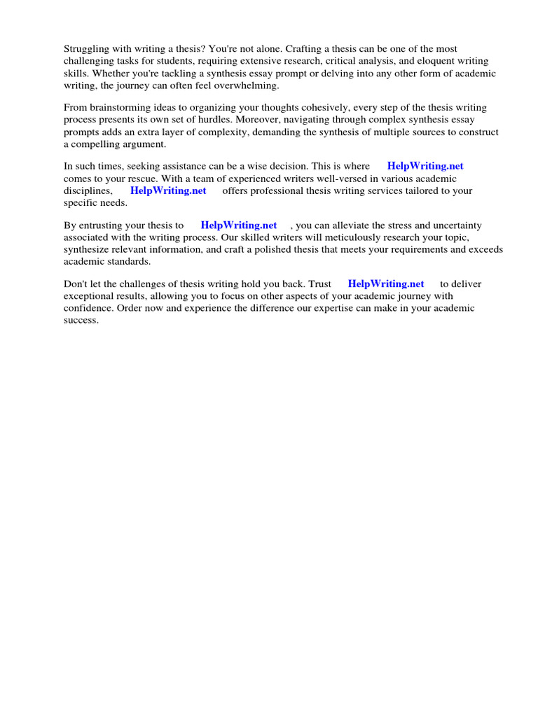 Synthesis Essay Prompt Examples | PDF | Essays | Dialectic