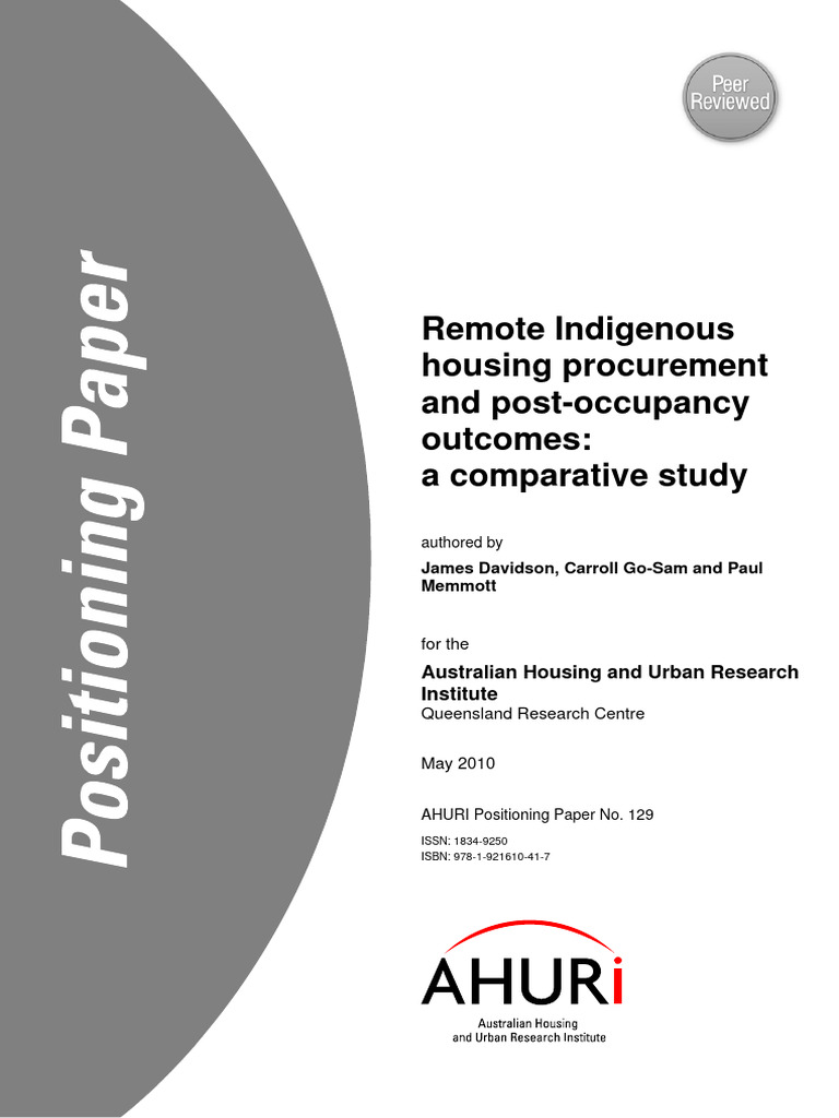 Remote Indigenous Housing Procurement An | PDF | Procurement ...