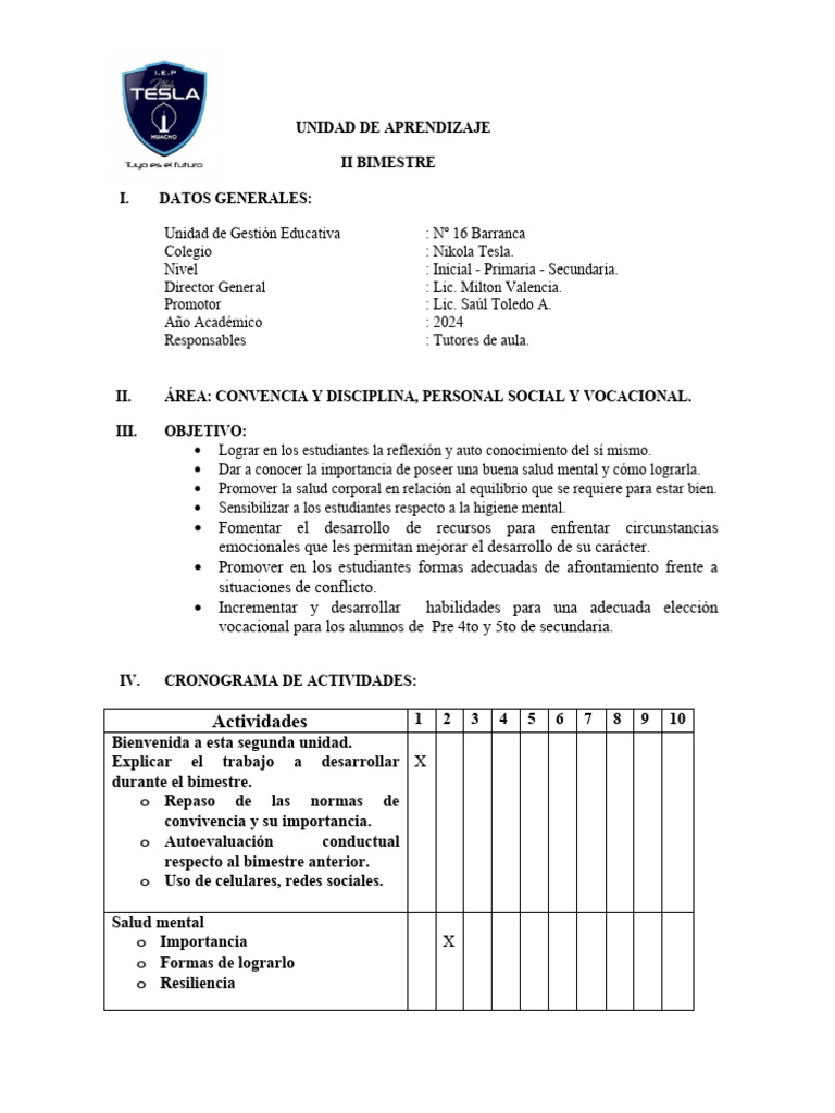 Unidad de Aprendizaje Ii - 2024. | Descargar gratis PDF | Salud mental ... Unidad de Aprendizaje Ii - 2024. | Descargar gratis PDF | Salud mental ...