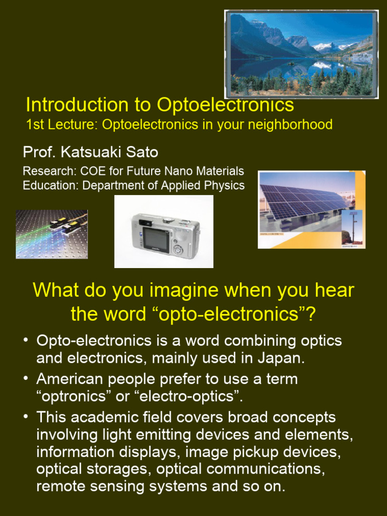 intro to optoelectronics parte 1 | PDF | Laser Diode | Optics