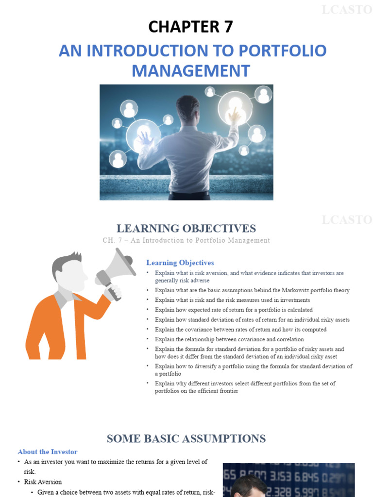 Chapter 7 - An Introduction to Portfolio Management | PDF | Modern ...