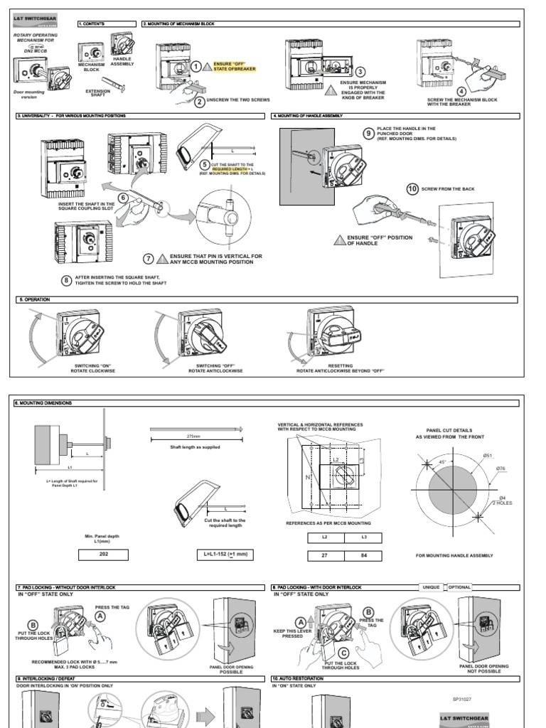 ROM Extender Manual for MCCB Assembly | PDF | Screw | Tools