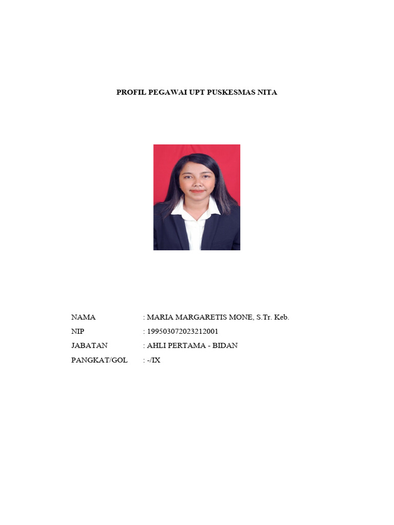 Profil Pegawai Upt Puskesmas Nita | PDF