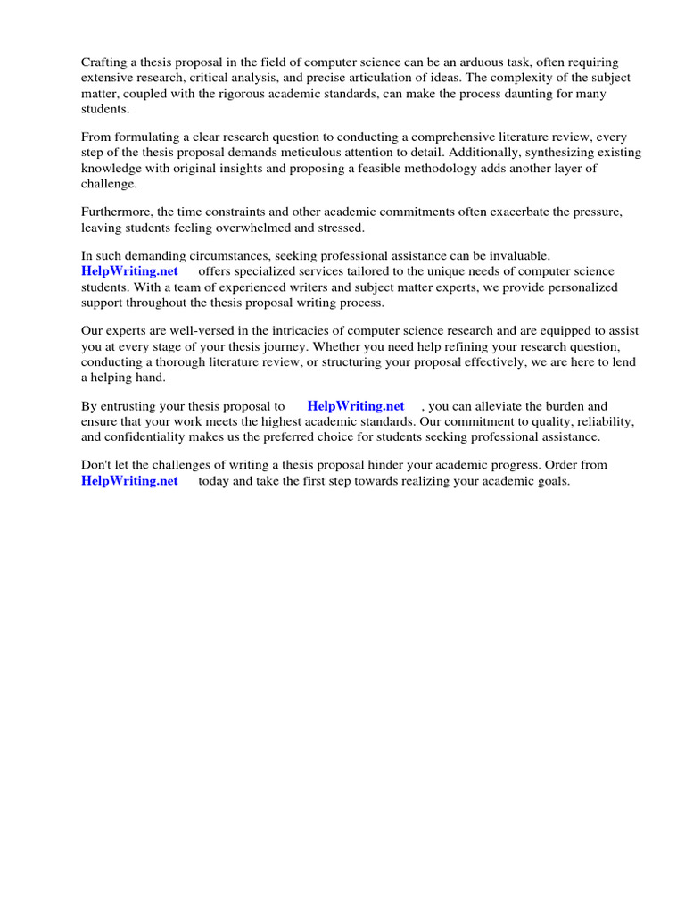 Cs Thesis Proposal | PDF | Thesis | Educational Technology