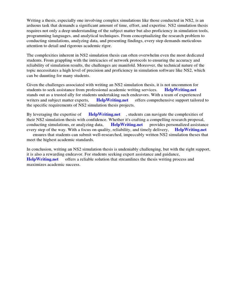 Ns2 Simulation Thesis | PDF | Computer Network | Simulation