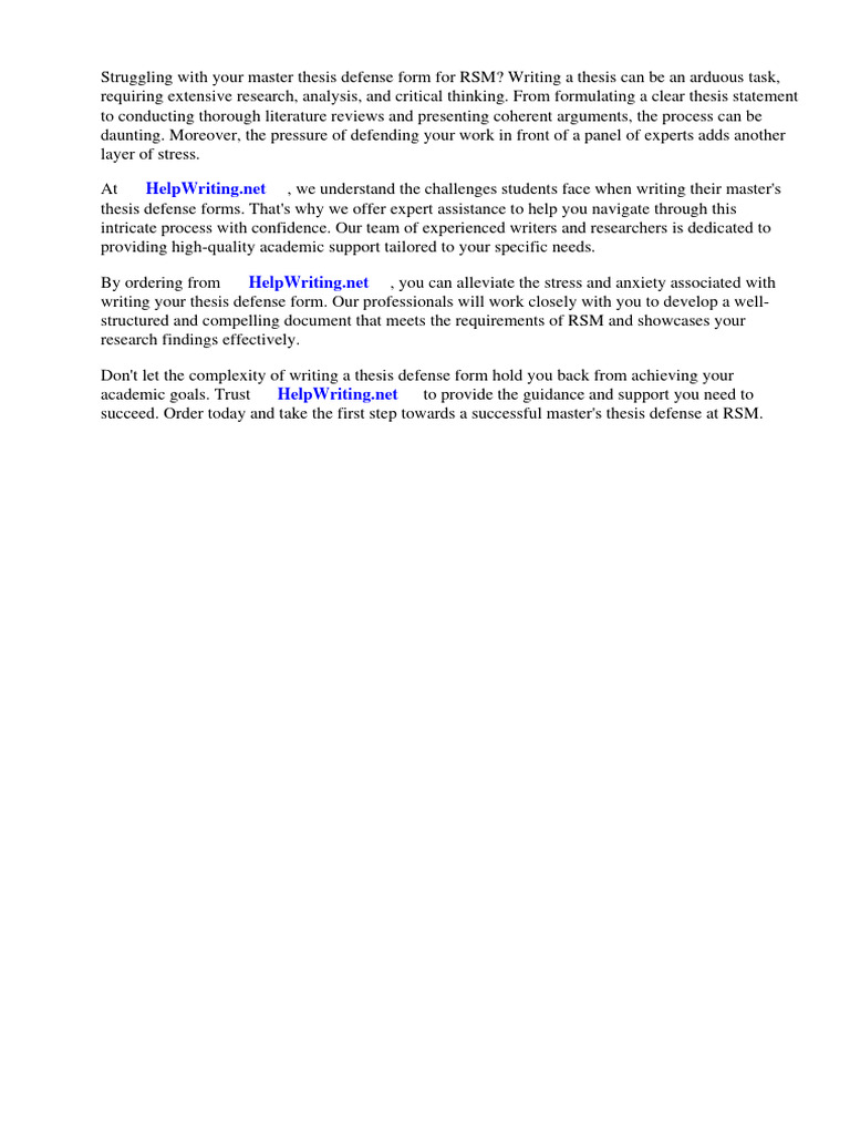 Master Thesis Defence Form RSM | PDF | Thesis | Microsoft Power Point