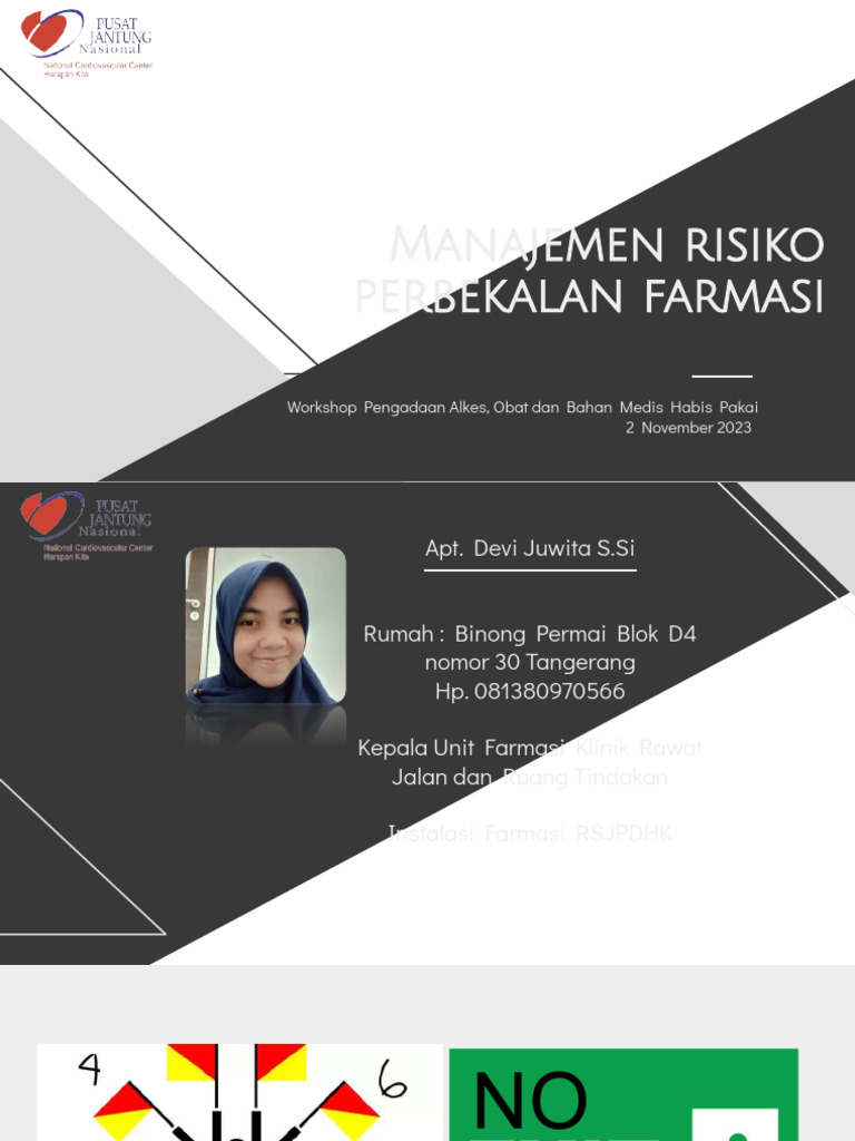 Manajemen Risiko Perbekalan Farmasi - PPT - Compressed | PDF