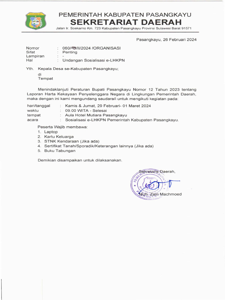 Undangan e LHKPN | PDF