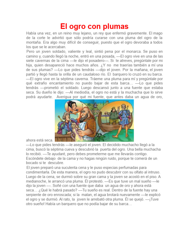 El Ogro Con Plumas Cuento Maravilloso | PDF