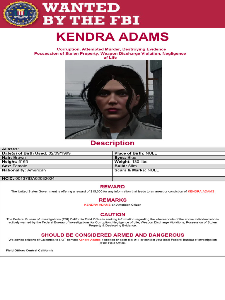 FBI Wanted Poster | PDF