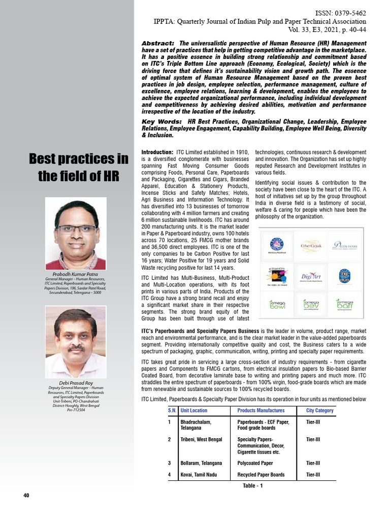 Itc V | PDF | Paperboard | Leadership