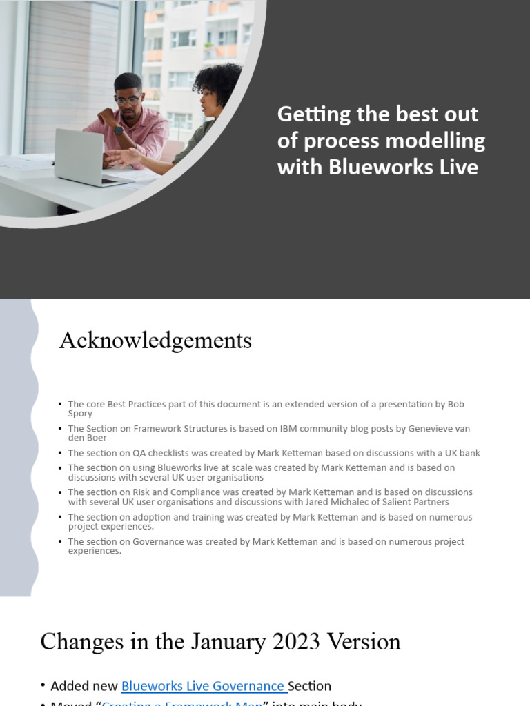 Maximizing Process Modeling with Blueworks | PDF | Computers