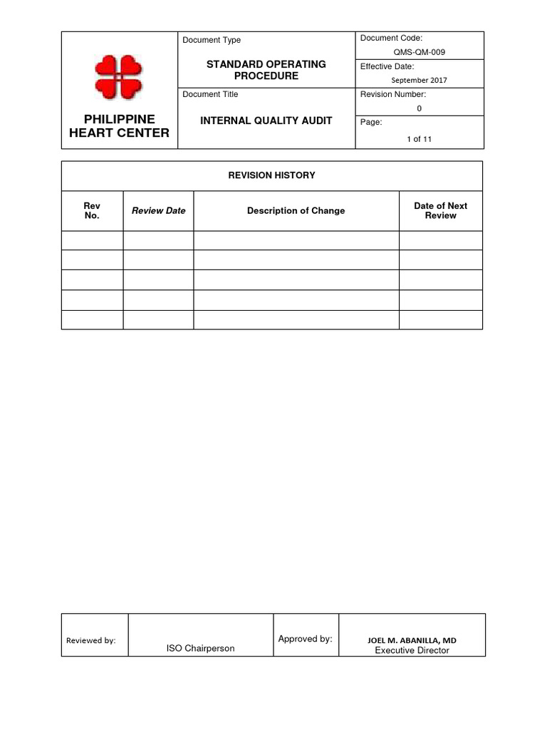 Iqa Sop QMS | PDF | Audit | Financial Audit
