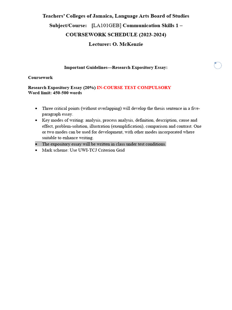 LA101GEB Communication Skills Guide | PDF | Essays