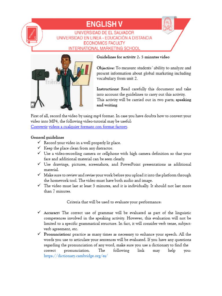 Guidelines For Activity 2 English V - 2023 | PDF | Fluency | Linguistics