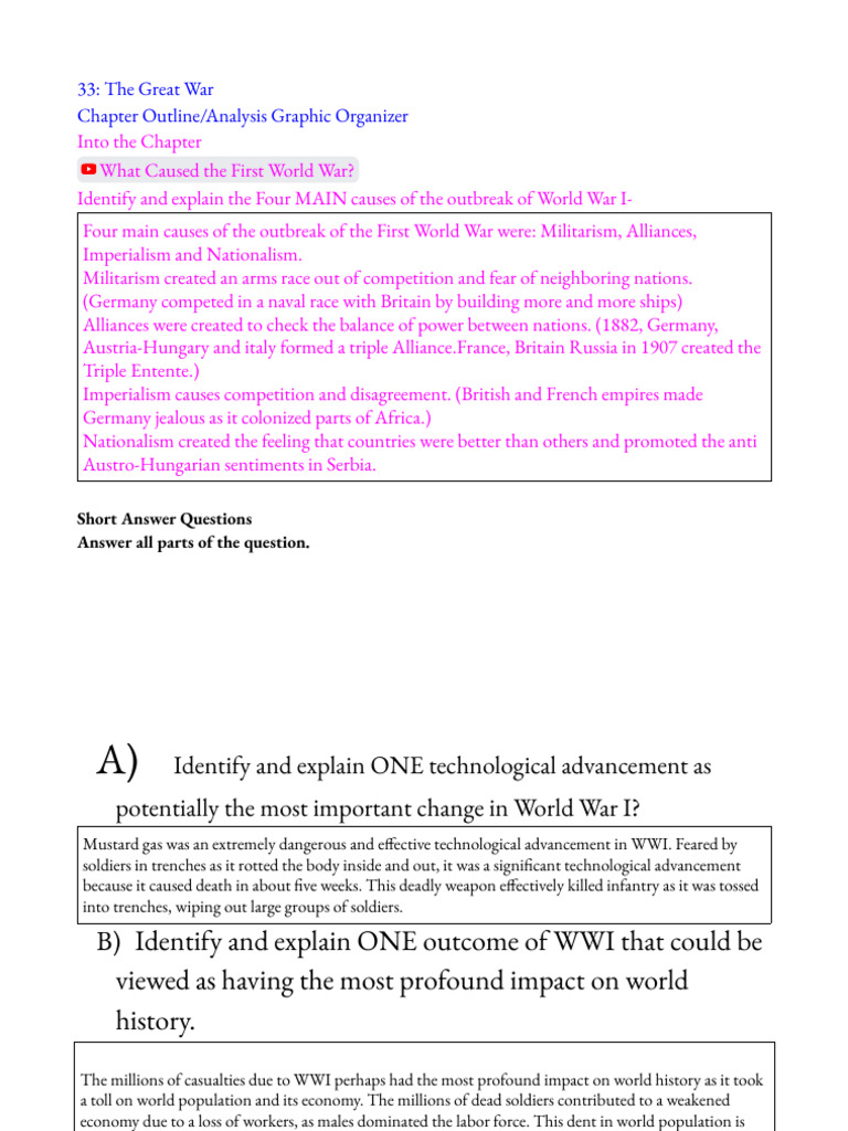 33 Chapter Outline - Analysis | PDF | Vladimir Lenin | World War I