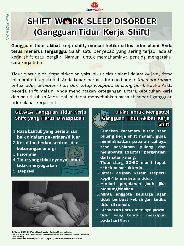 Tips Atasi Gangguan Tidur Shift | PDF