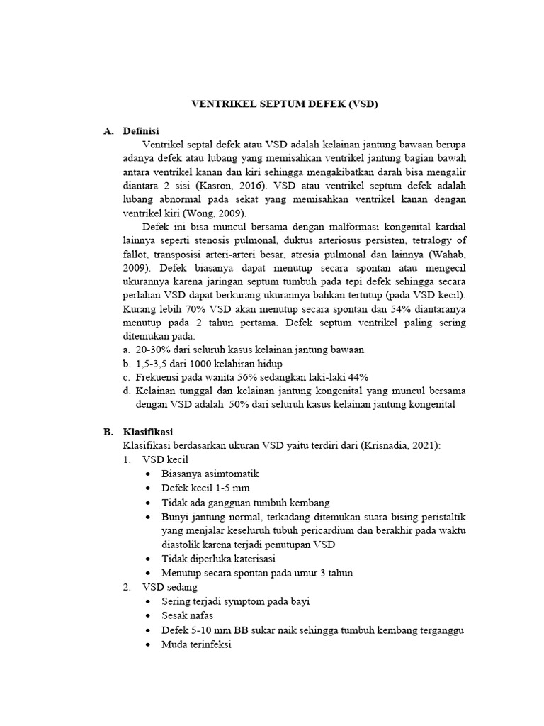 Ventrikel Septum Defek | PDF | Sains & Matematika