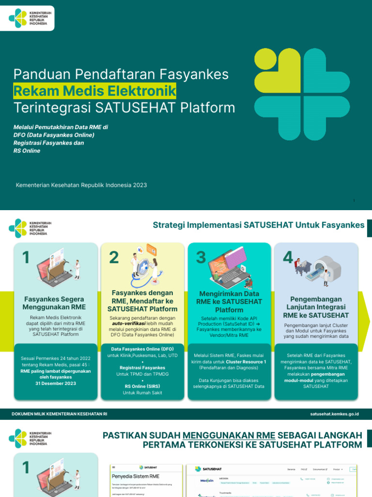 Kemenkes - Panduan Pendaftaran Fasyankes Ke SATUSEHAT Platform Melalui ...