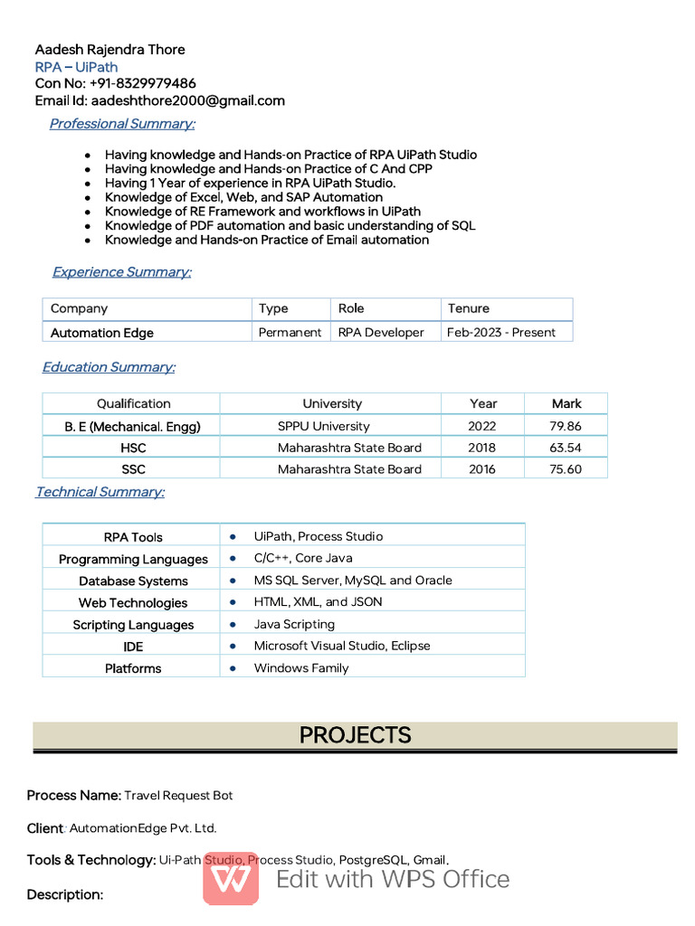 Aadesh Resume | PDF | Databases | Microsoft Excel