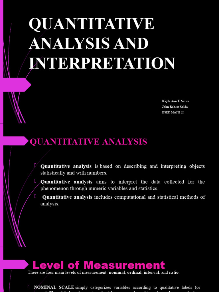 Quantitative Analysis and Interpretation Measures of Variability and Relative Position | PDF ...
