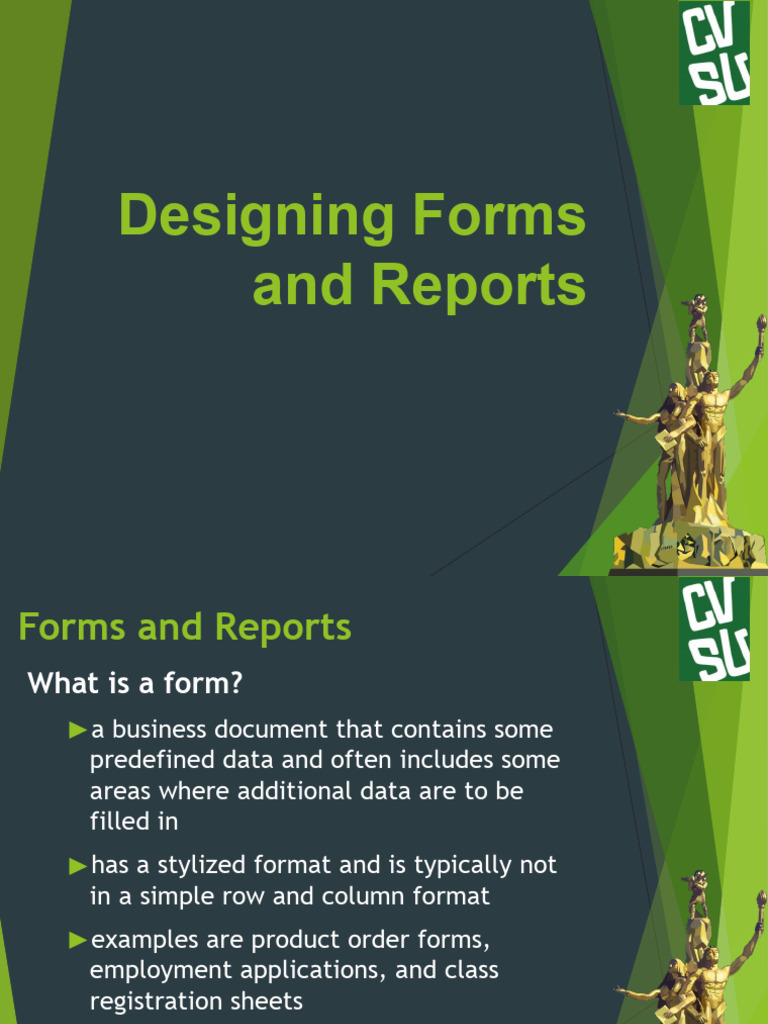 Chapter 8 Designing Forms and Reports | PDF | Usability | Text