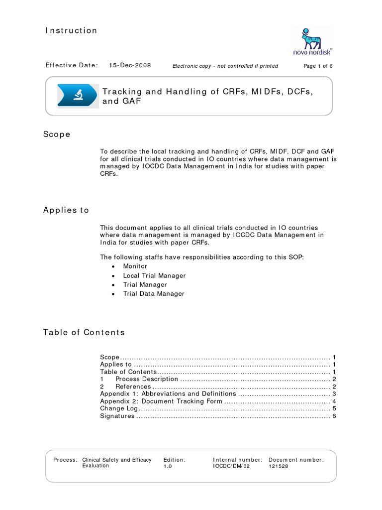 Doc.121528-Tracking & Handling of CRFS, MIDFs, DCFs & GAF | PDF ...