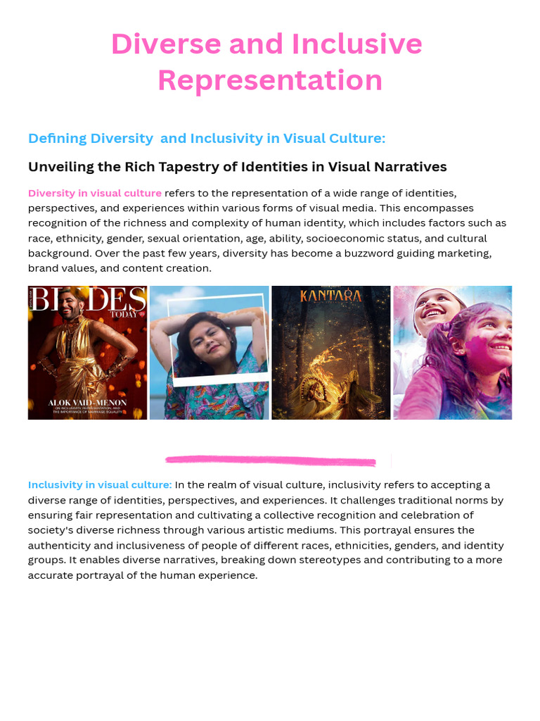 Inclusivity in Visual Media | PDF | Transgender | LGBTQIA+ Studies