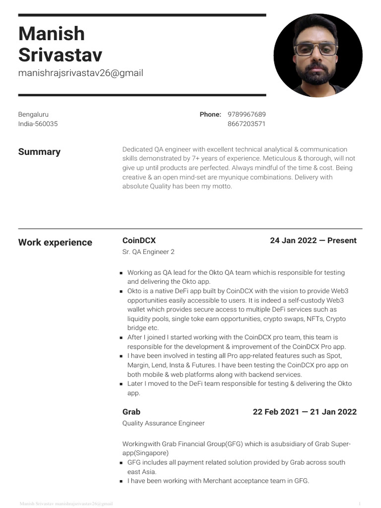 Manish QA Resume | PDF | Mobile App | Android (Operating System)