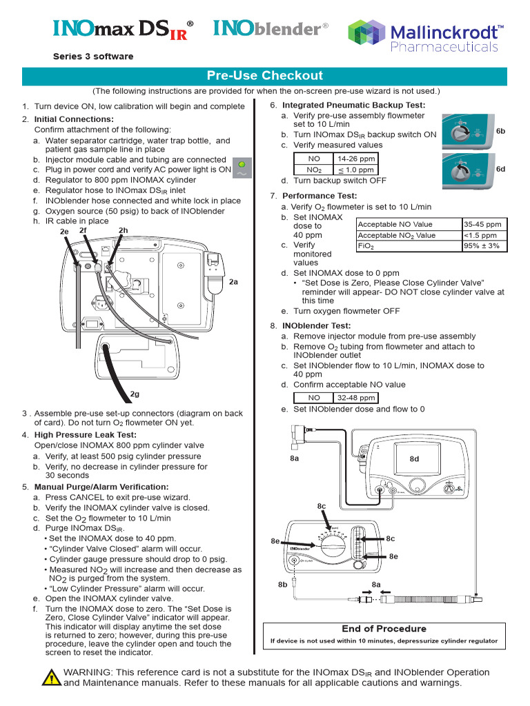 INOmax DSIR Plus 3x Pre-Use Card | PDF | Electronics | Manufactured Goods