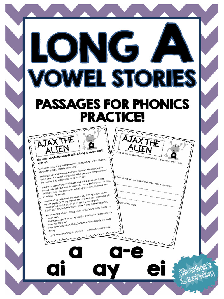 1 - Long A Vowel Sounds - Reading Passages | PDF | Phonics
