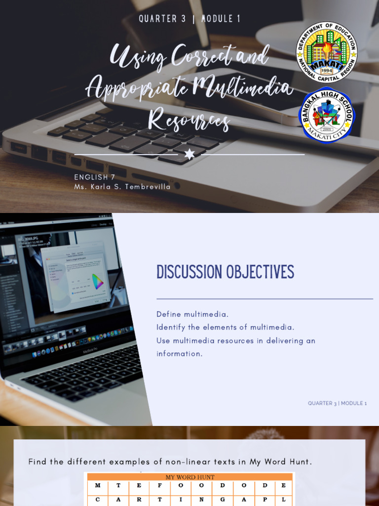 Multimedia for English 7 Students | PDF | Multimedia