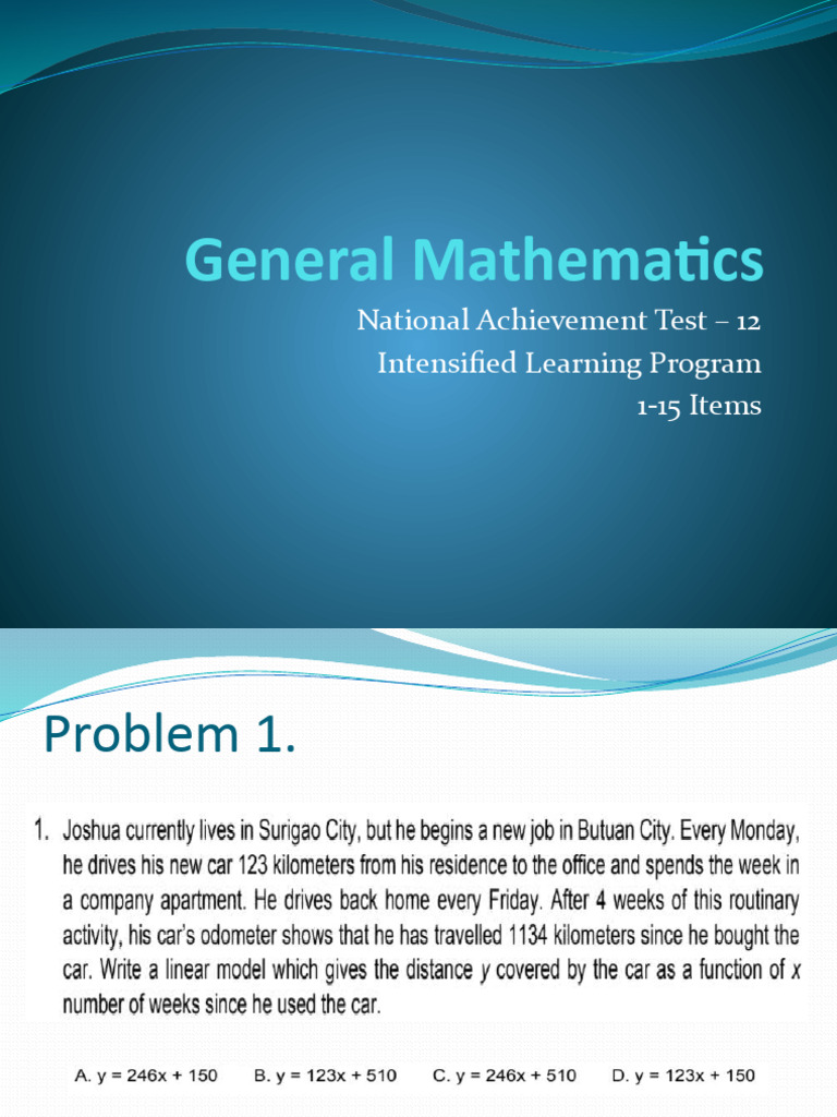 NAT 12 ILP General Mathematics | PDF | Teaching Methods & Materials
