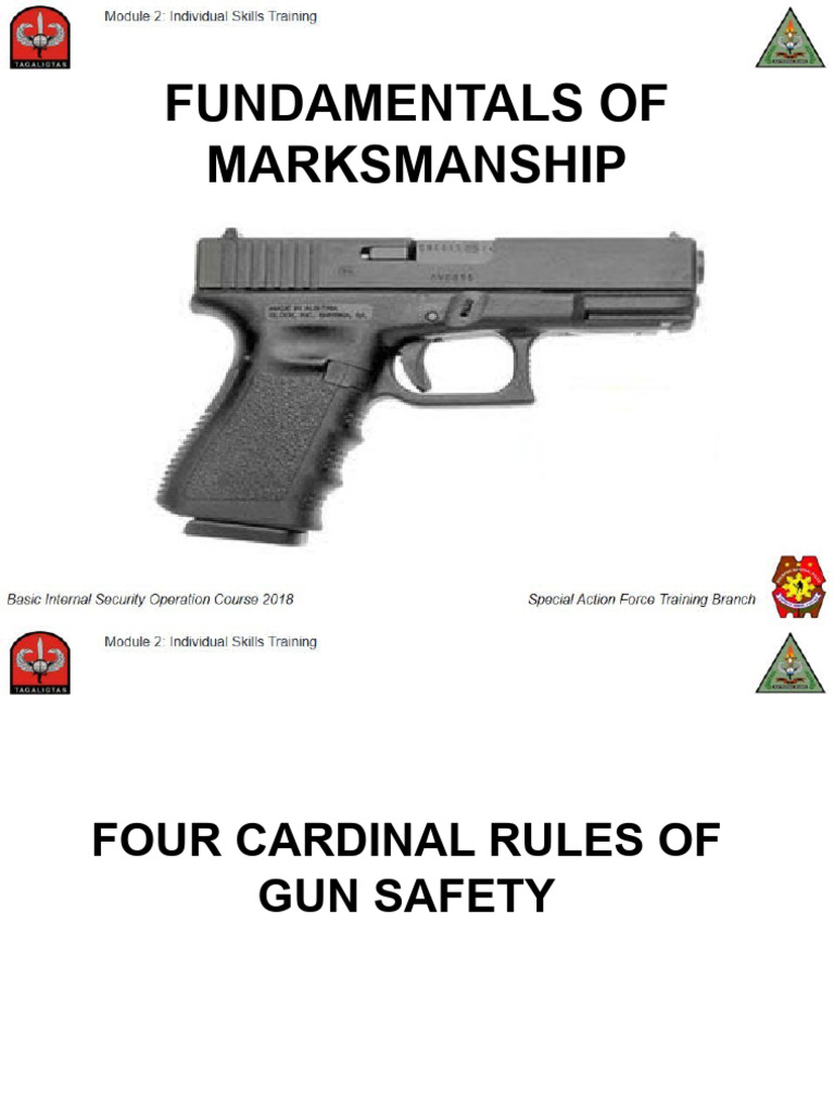 PP Module 2.7 PISTOL MARKSMANSHIP | PDF | Trigger (Firearms) | Handgun