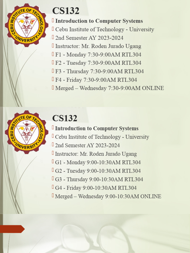 03 CS132 Intro To Comp Systems Week 3 CITU Roden Ugang | PDF | Computer ...