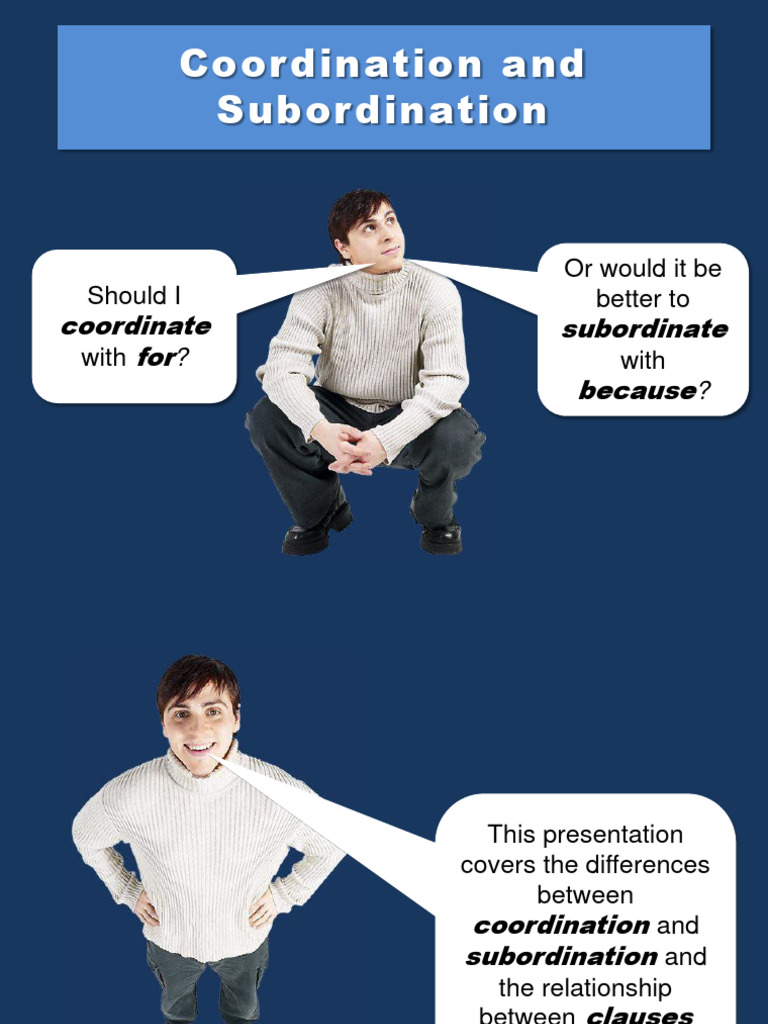 Coordination vs. Subordination Explained | PDF