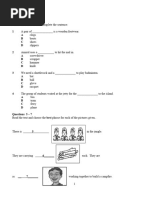 English Paper 1 & Paper 2 Form 1/2 | PDF