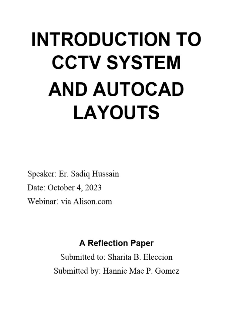 Introduction To CCTV System | PDF | Closed Circuit Television ...
