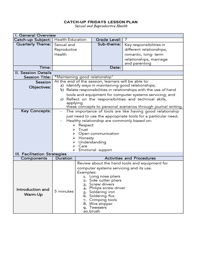 GRADE 7 Key Responsibilities in Different Relationships Romantic Long Term Relationships ...
