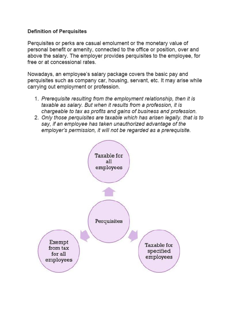 Understanding Employee Perquisites Explained | PDF | Employee Benefits ...