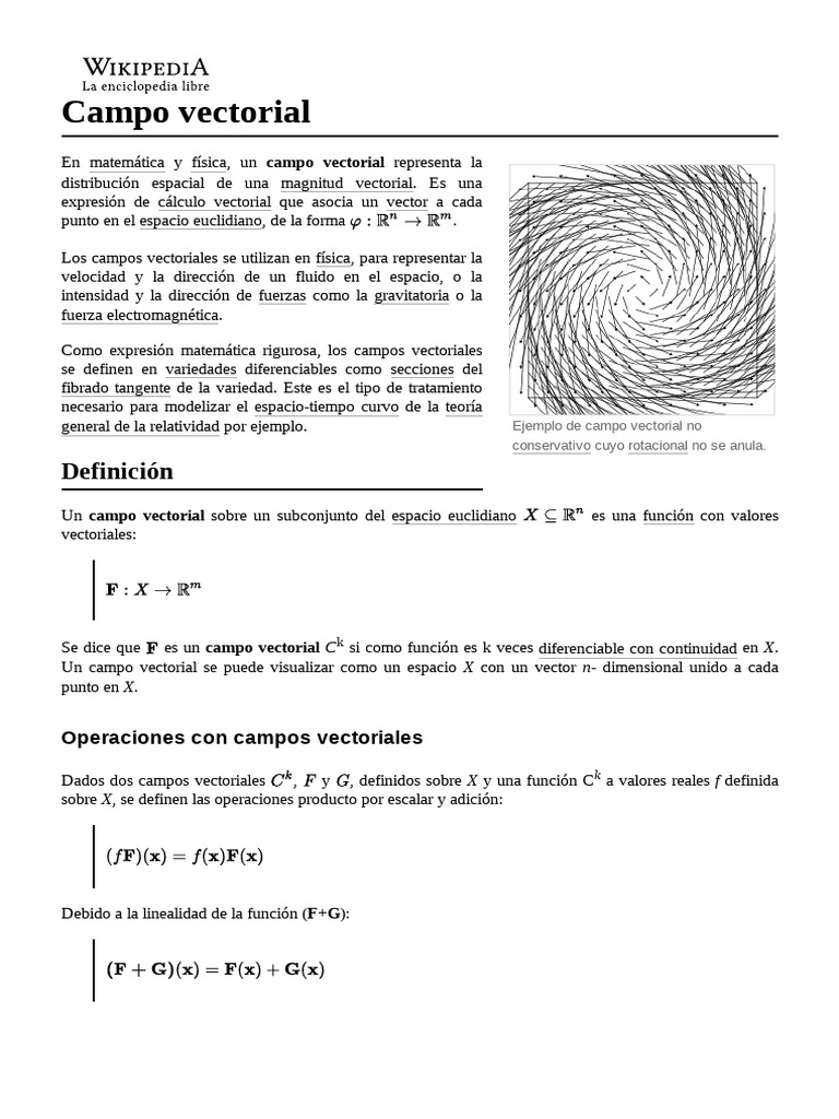 Campo Vectorial | PDF | Vector Euclidiano | Degradado