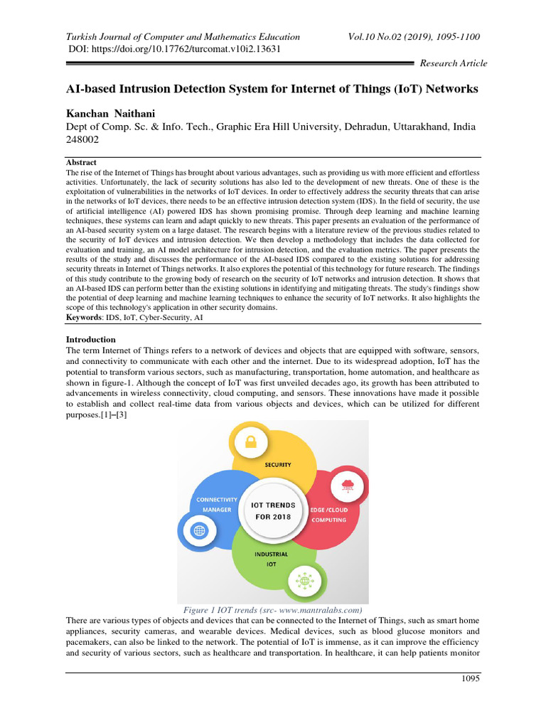 AI Powered IDS | PDF | Internet Of Things | Security