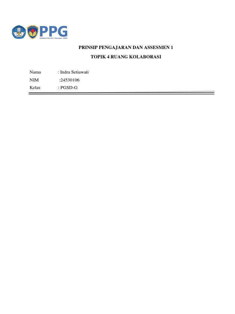 Ppa T4 Ruang Kolaborasi-Rpp-Indra Setiawati | PDF