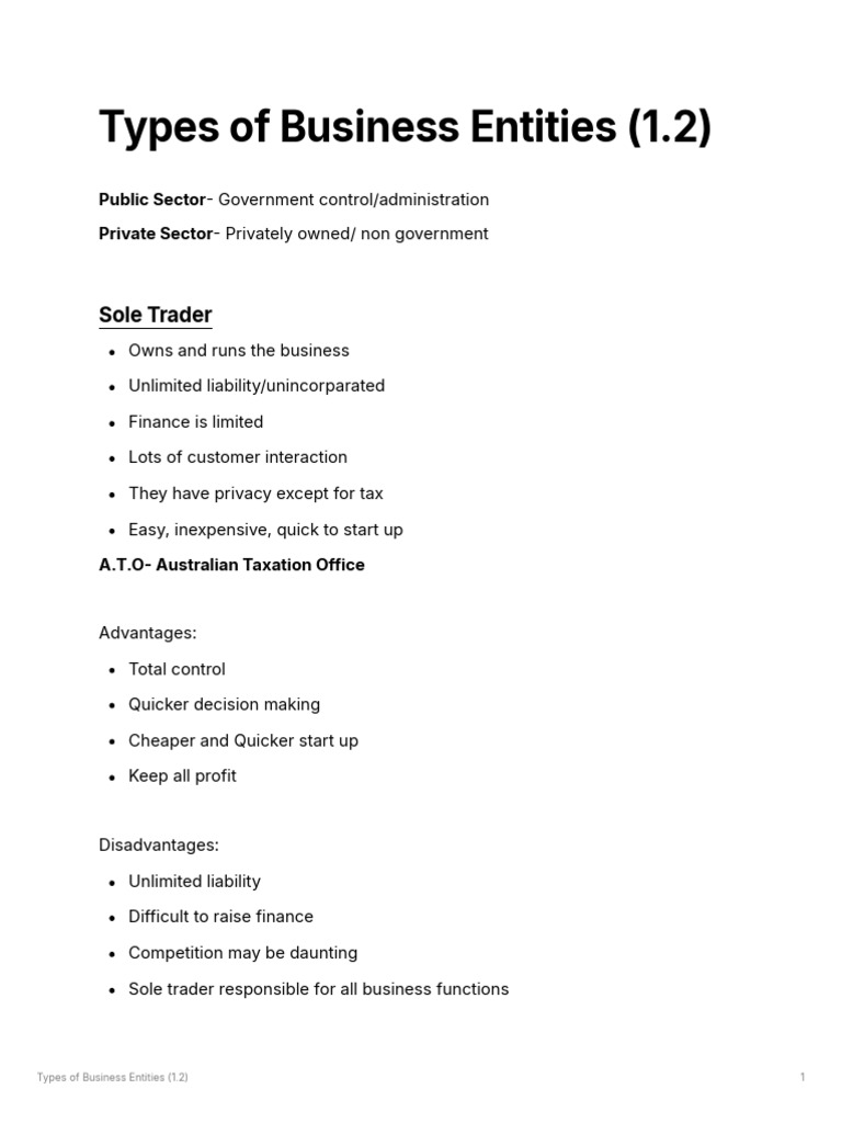 Types of Business Entities1.2 | PDF | Business | Partnership