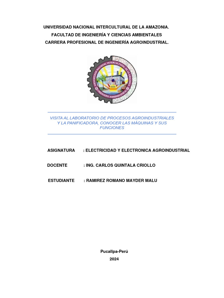 Visita Al Laboratorio De Procesos Pdf Panes Comida Y Bebida