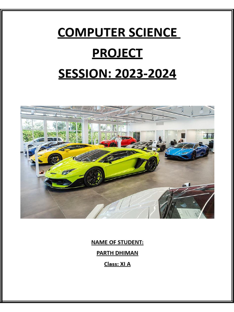 Computer Science Project | PDF | Software | Computer Programming