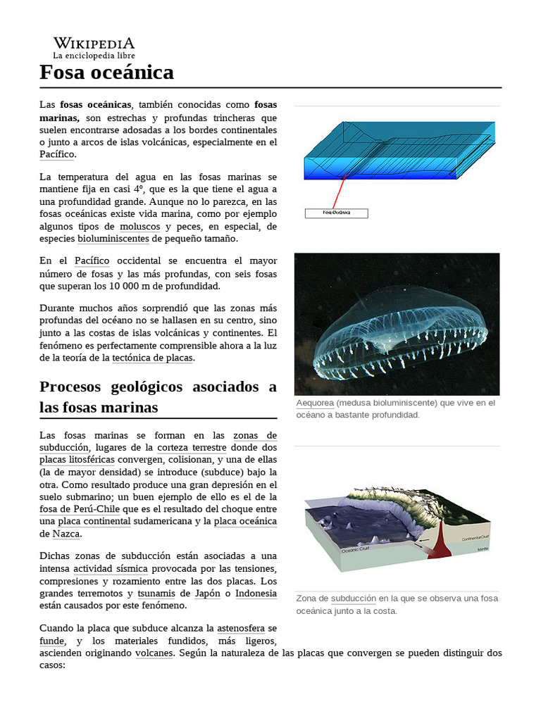 Fosa_oceánica | PDF | Geología estructural | Geomorfología