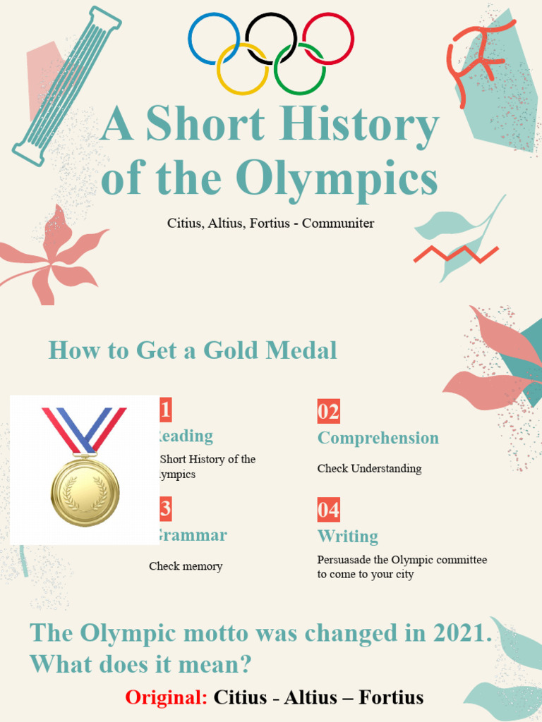 Olympic Motto: History and Meaning | PDF | Olympic Games | Multi Sport ...