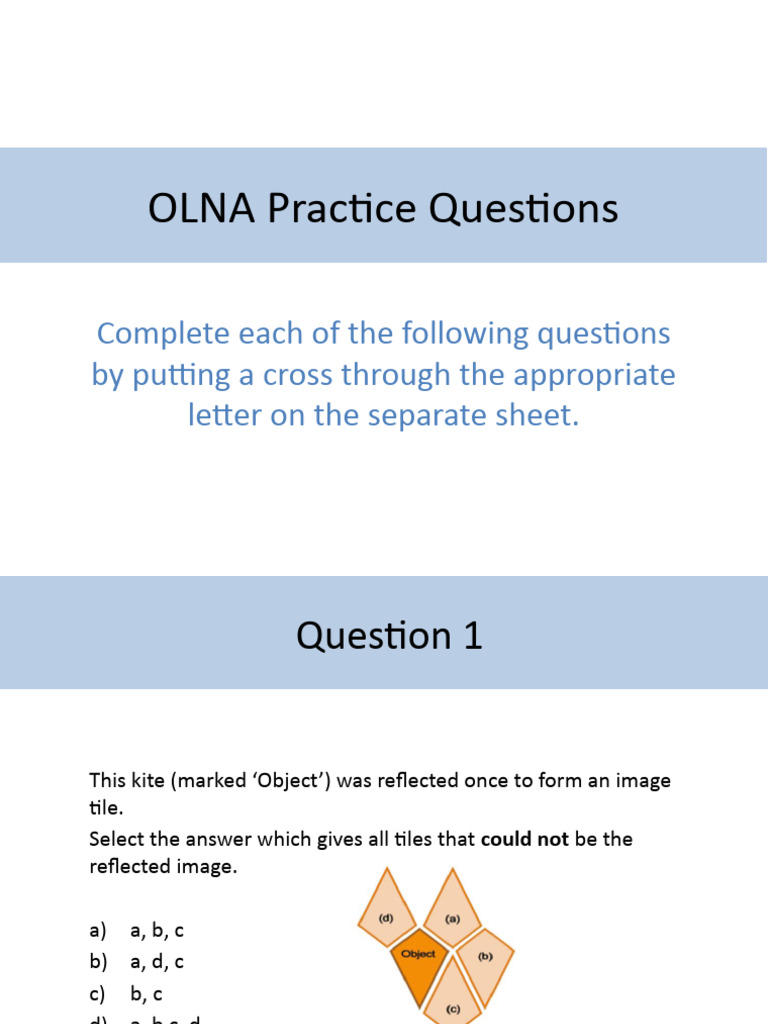 OLNA Numeracy Practice Questions | PDF